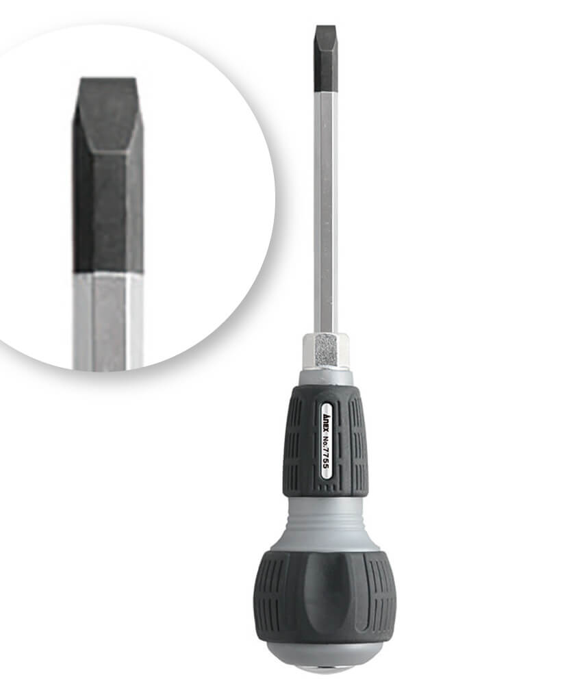 ANEX 叩ける差替ドライバー ボルスター付 -6×100 【ANEX_7755-M6】 – ツノチョク